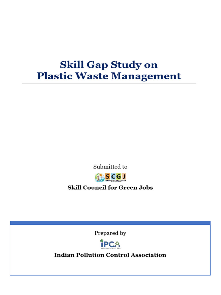 Skill Gap Study On Plastic Waste Management | PDF | Waste | Recycling