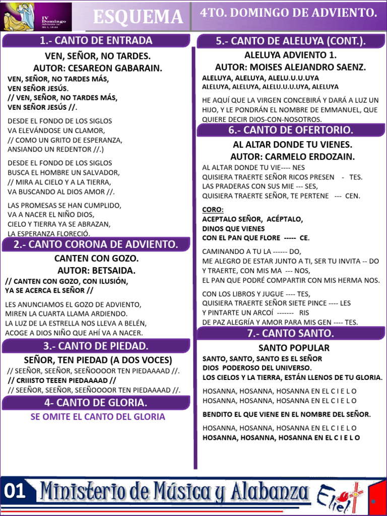 Esquema Cuarto Domingo de Adviento. | PDF | María, madre de Jesús ...