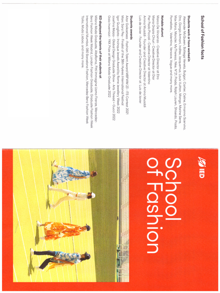 IED School of Fashion | PDF