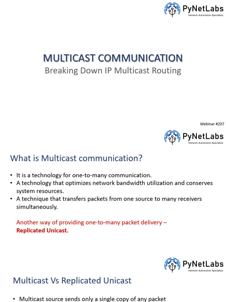 Multicast Communication | PDF | Multicast | Computer Networking