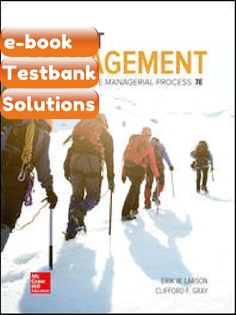 Testbank Project Management The Managerial Process 7E Larson Fast ...