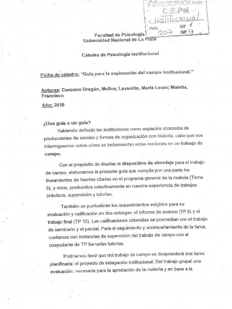 Cenzano Dragún, M.; Maletta, F y Lavarello M. L. (2016) Guía Para La ...