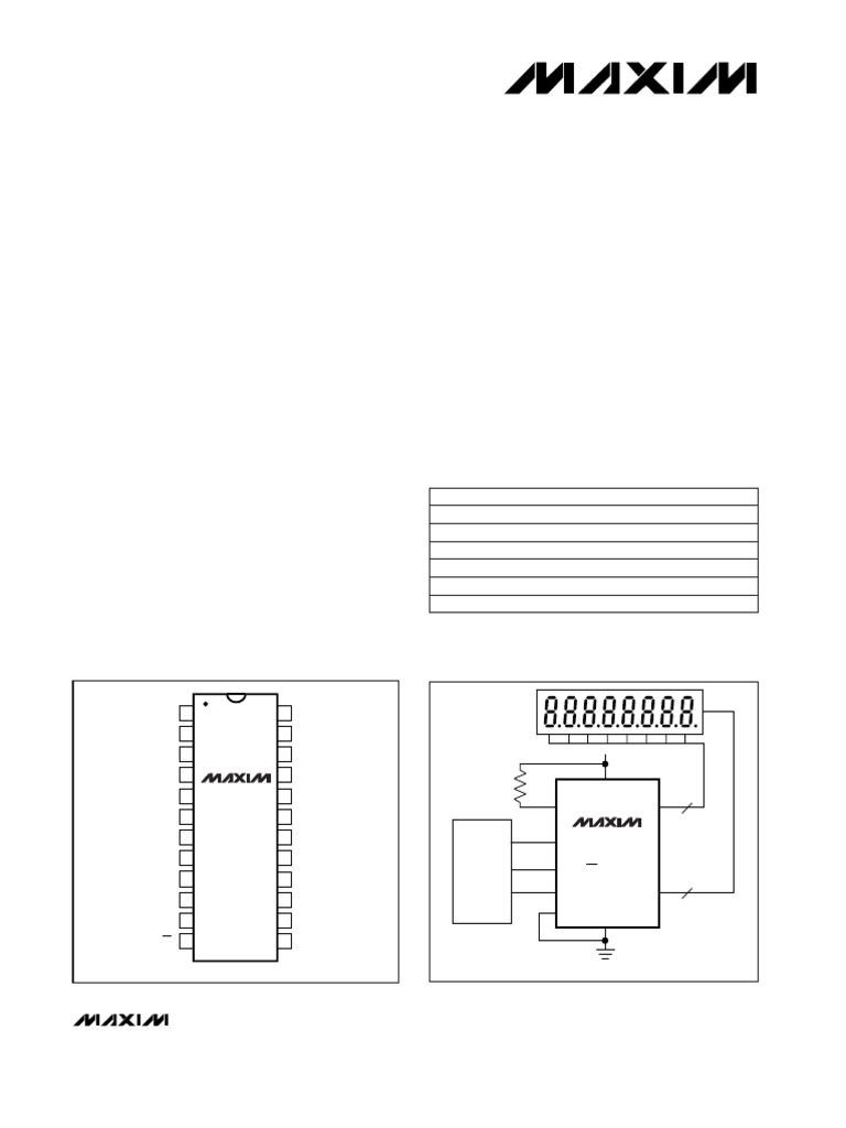 Max 7219 | PDF | Electrical Engineering | Manufactured Goods
