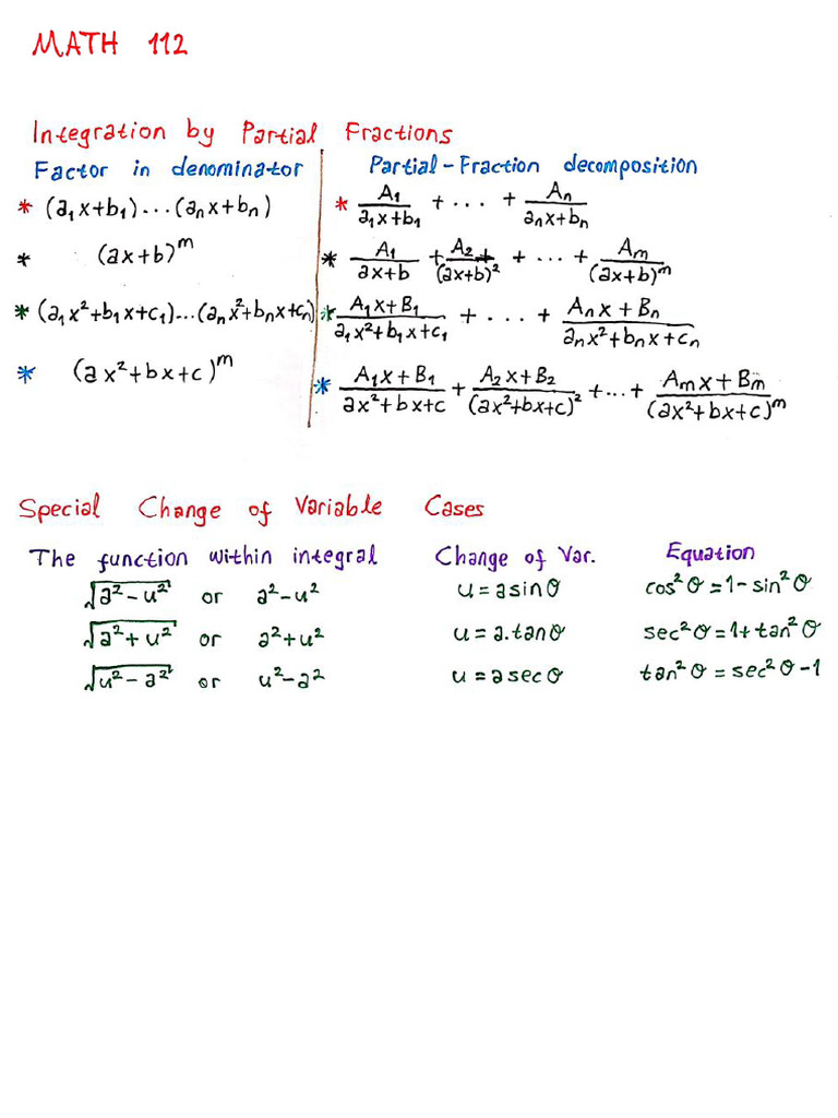 MATH 112 PS-3 (Handwritten Notes) | PDF