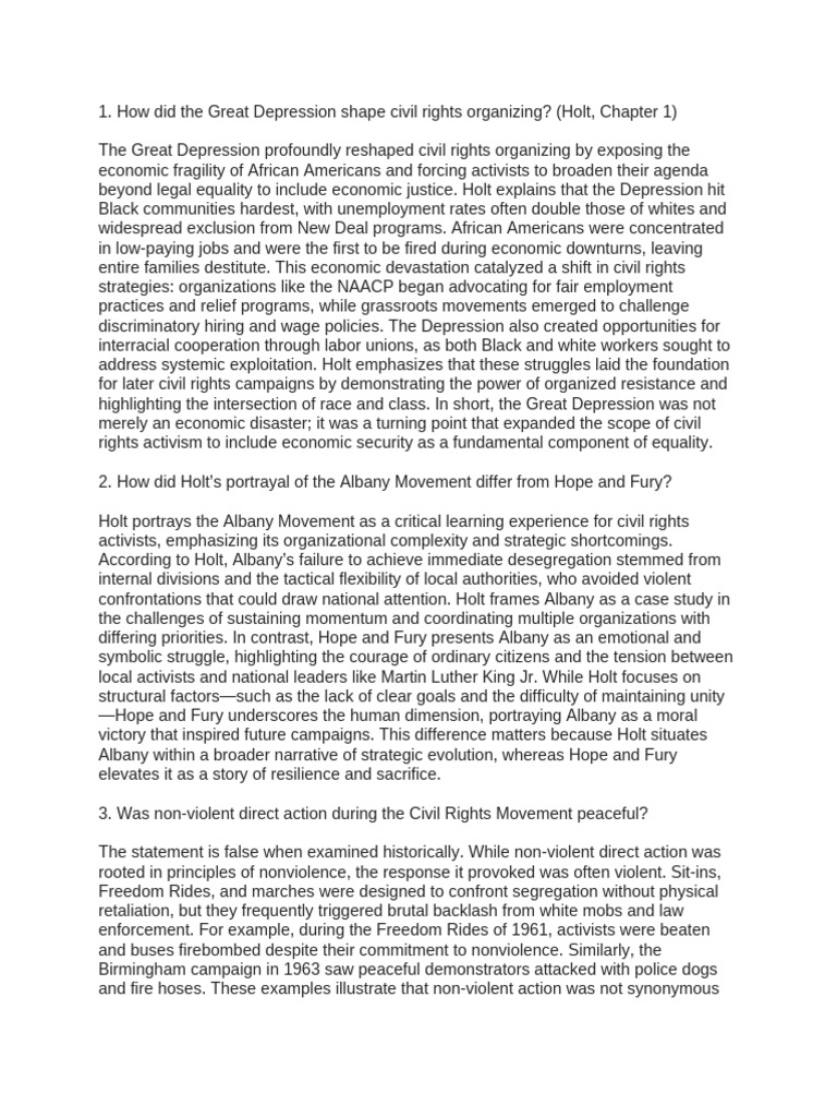 African American Final Exam | PDF | Black Power | Nonviolence
