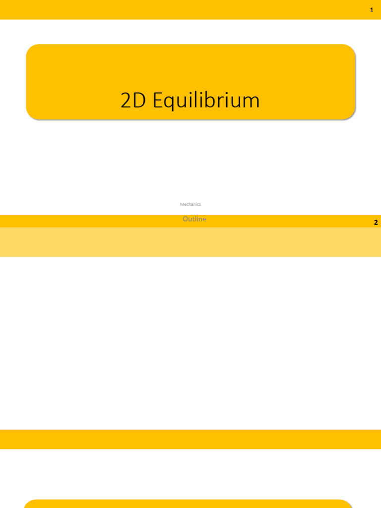 2D Equilibrium 1 | PDF | Force | Cartesian Coordinate System