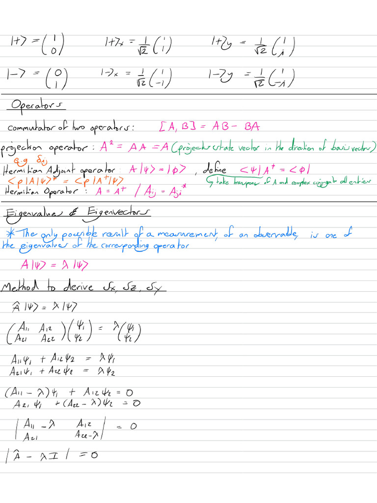 QM Cheat Sheet | PDF