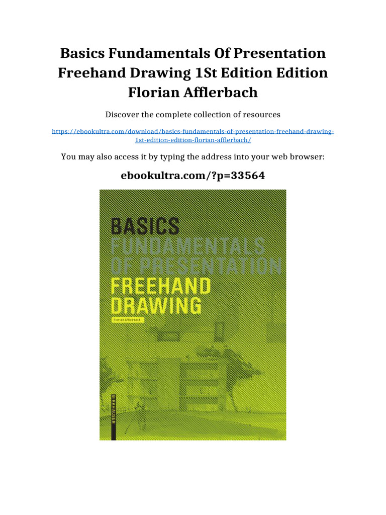 BASICS Fundamentals Of Presentation Freehand Drawing 1st Edition ...