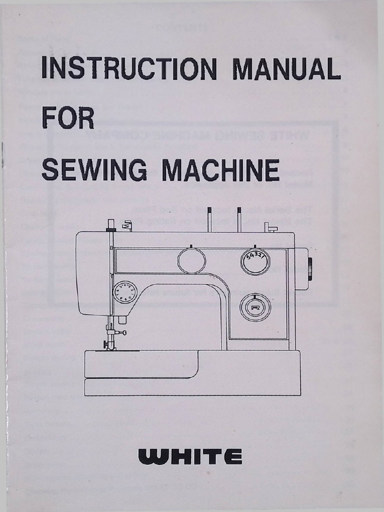 White Model 1750 Jeans Machine - Manual (High) | PDF | Sewing Machine ...