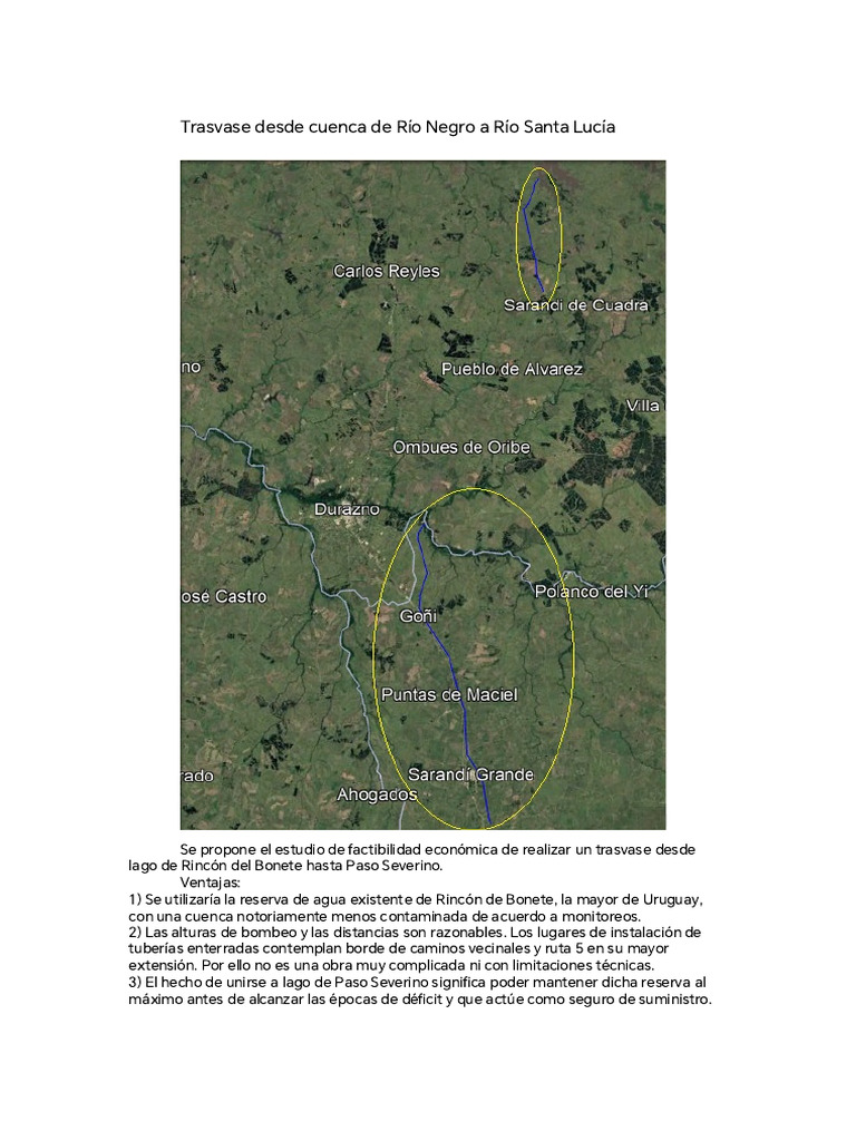 Información Técnica Del Trasvase Desde Cuenca de Río Negro A Río Santa ...