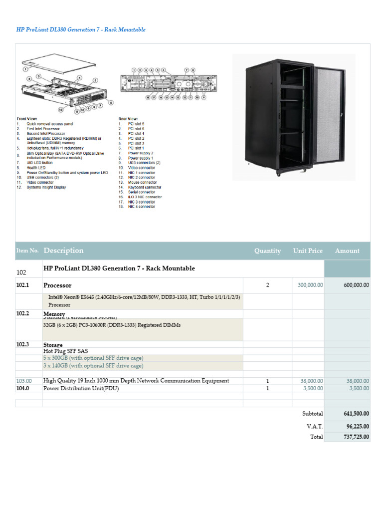 Server Specification Actual | PDF