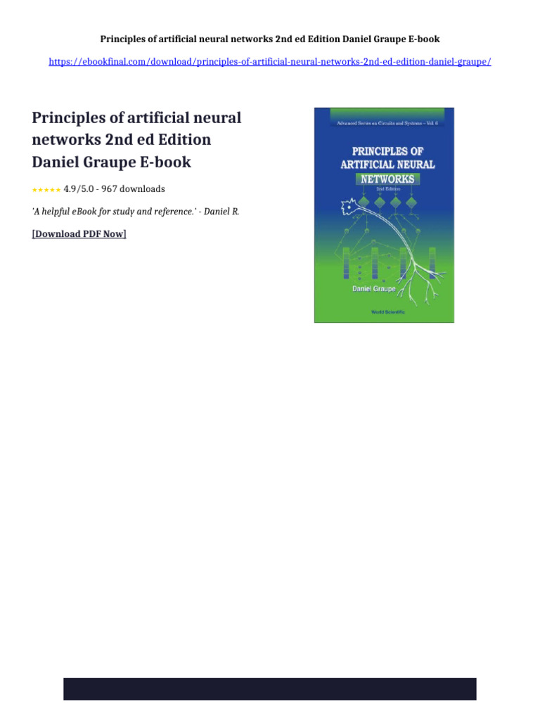 Principles of artificial neural networks 2nd ed Edition Daniel Graupe ...