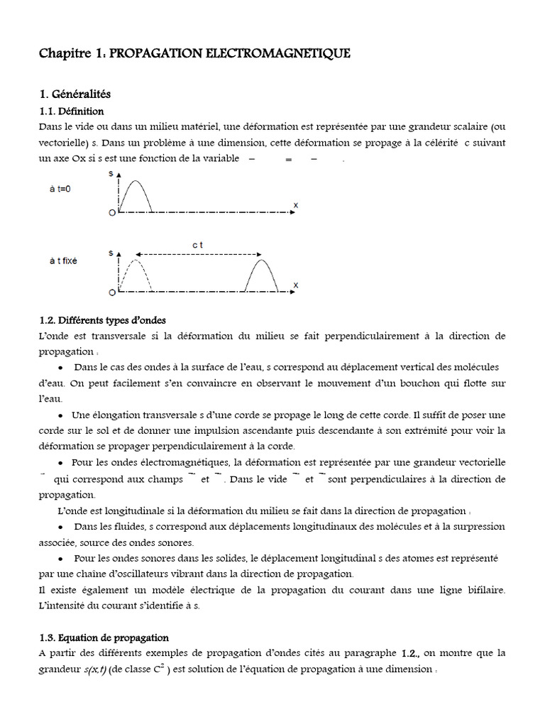 Chapitre 2 - Electromagnetisme | PDF | Équations de Maxwell | Vagues