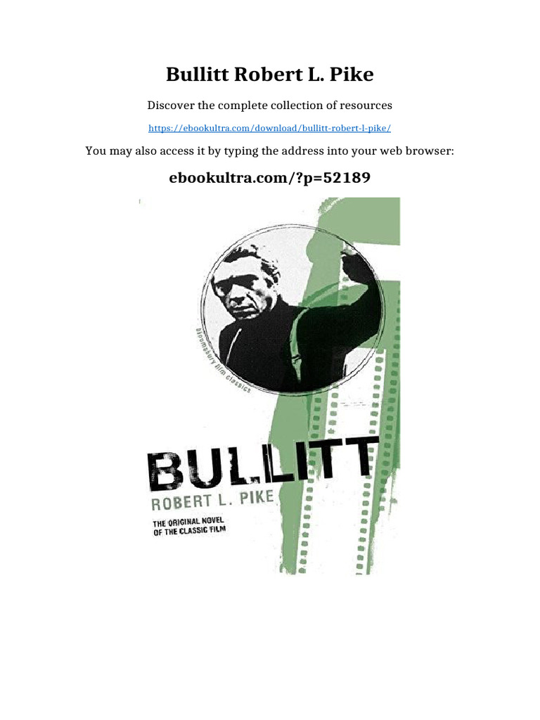 Bullitt Robert L. Pike download full chapters | PDF | Intellectual ...