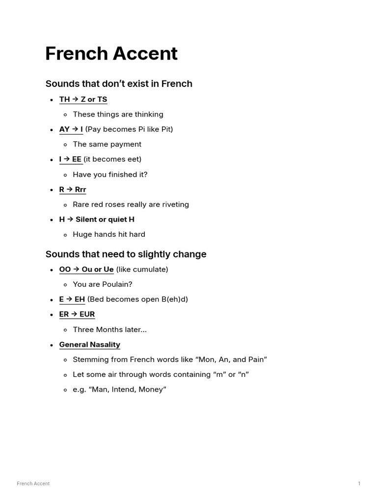 French Accent | PDF