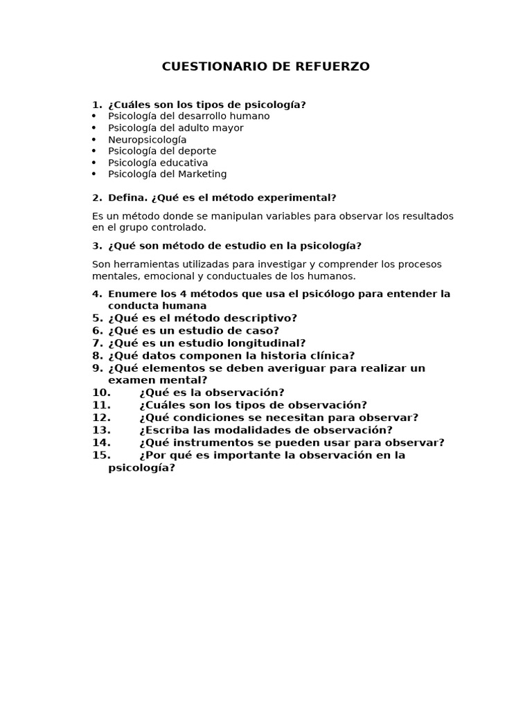 Cuestionario de Refuerzo 2do Bgu | PDF