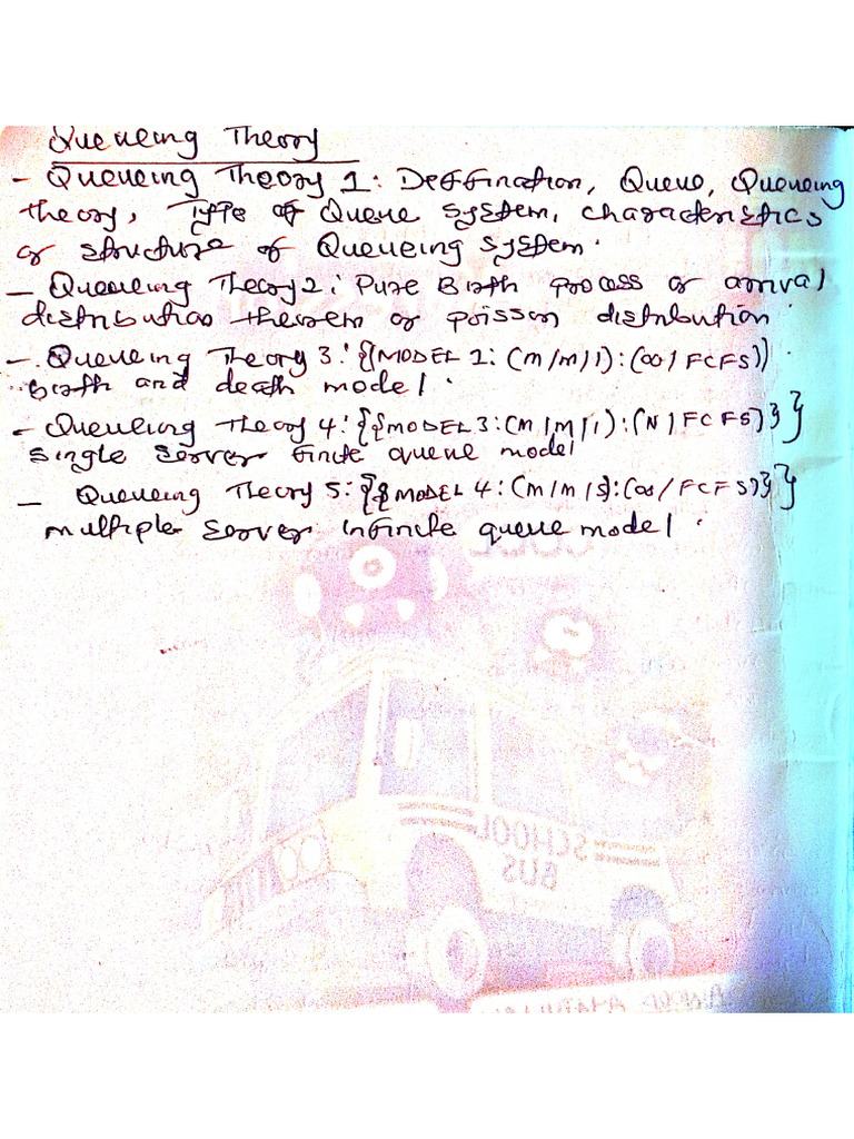 CMP 411 Queueing Theory @hayatullah | PDF