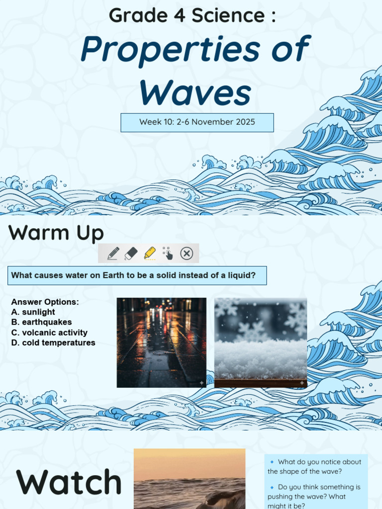 U1W10D1: Teacher Slides | PDF | Waves | Wavelength