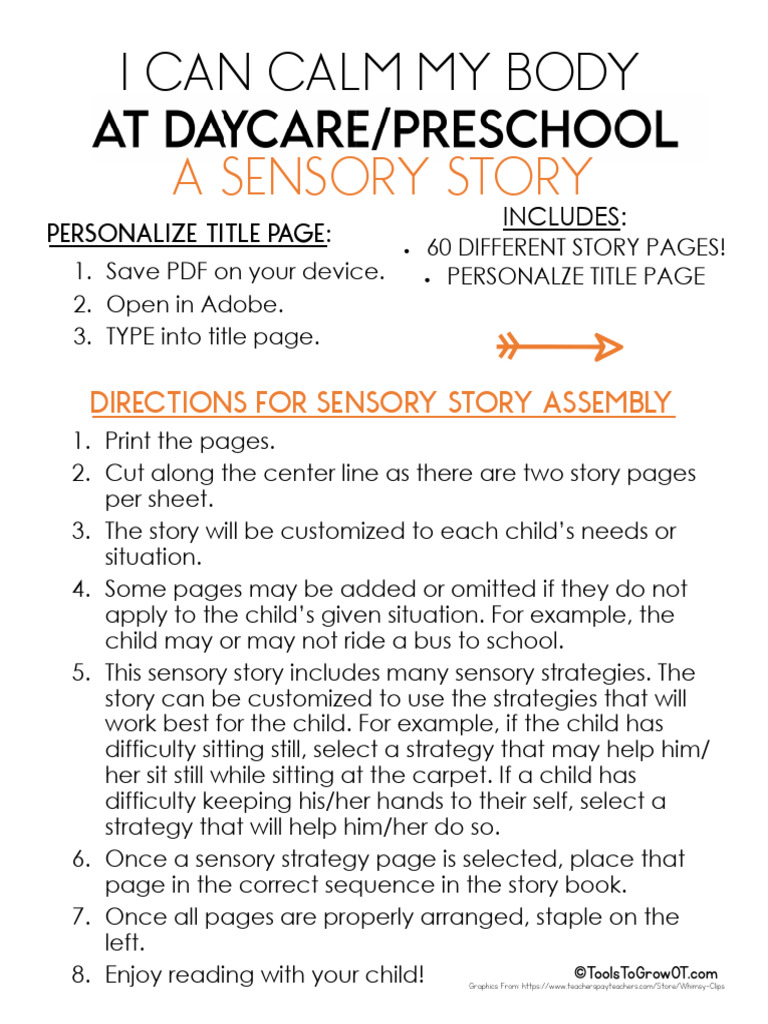 0sr_Calm My Body at DAYCARE - Social Story | PDF | Classroom