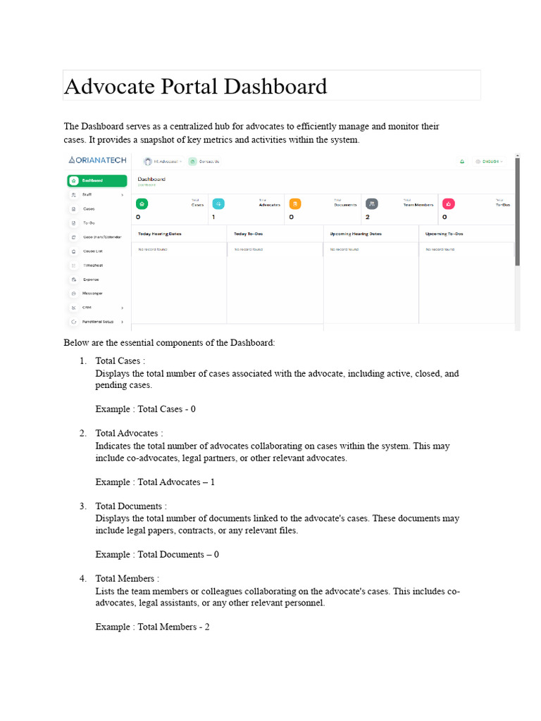 Advocate App Php Laravel - Advocate Portal Dashboard the Dashboard ...