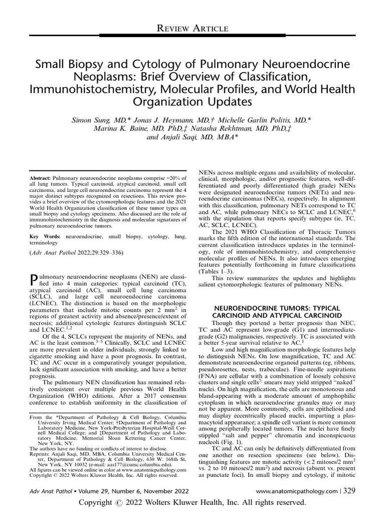 small_biopsy_and_cytology_of_pulmonary.2 | PDF | Carcinoma | Lung Cancer
