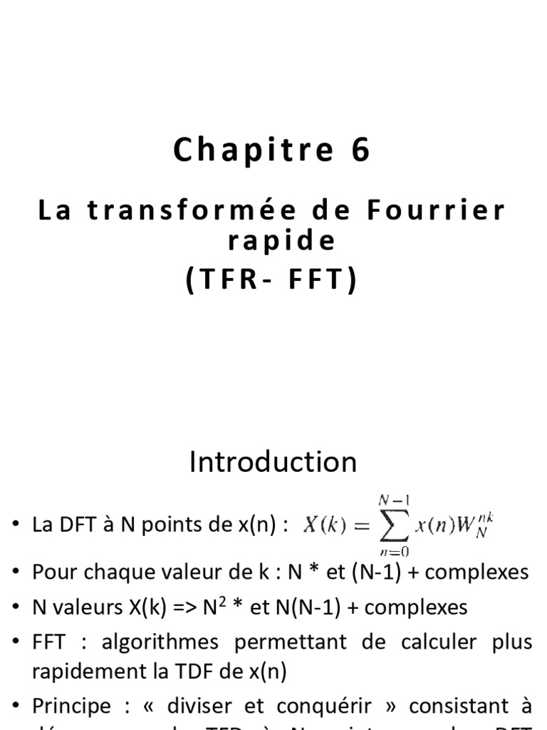 6-Fast Fourier Transform | PDF | Transformation de Fourier discrète ...