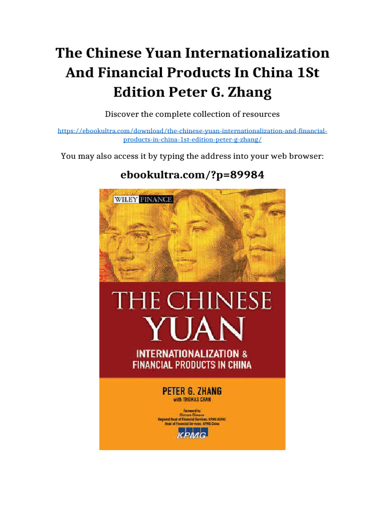 The Chinese Yuan Internationalization and Financial Products in China ...
