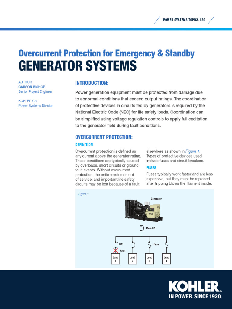 Overcurrent Protection For Emergency & Standby Generator Systems | PDF ...