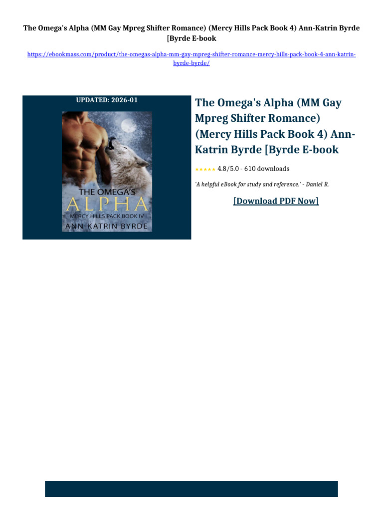 The Omega's Alpha (MM Gay Mpreg Shifter Romance) (Mercy Hills Pack Book ...