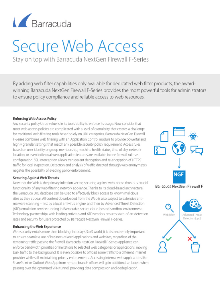 Barracuda NextGen Firewall F-Series TFB Web Filtering US | PDF ...