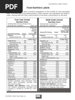 Energen Product Label and Nutrition Facts | PDF