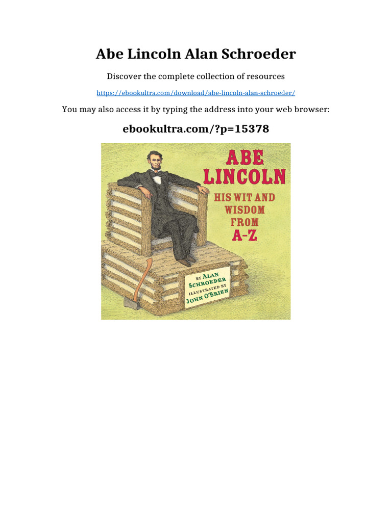 Abe Lincoln Alan Schroeder Ready to Read | PDF | Intellectual Property