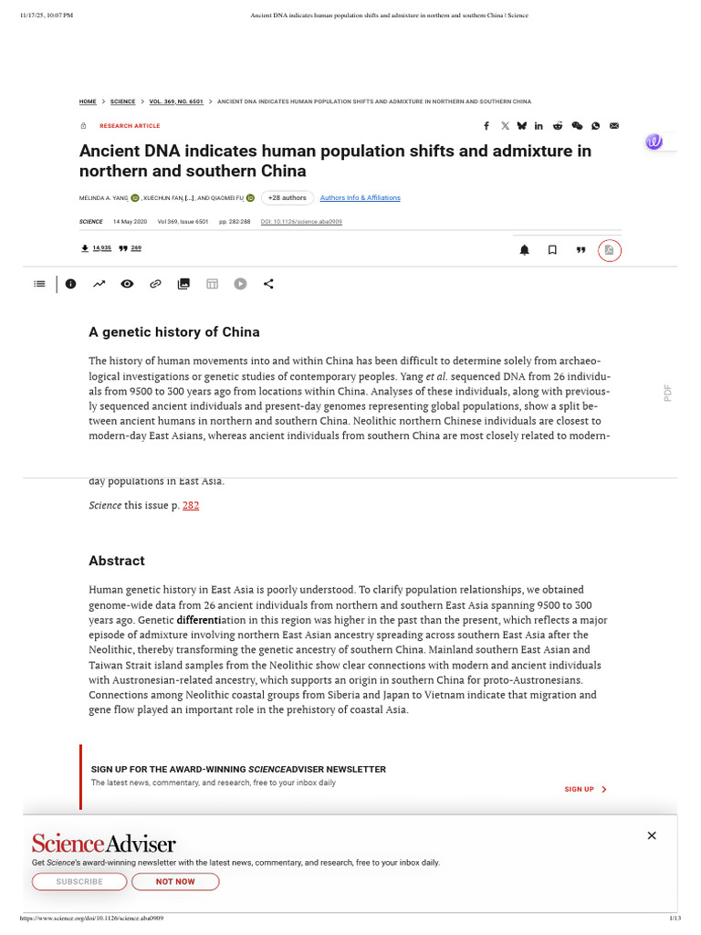 Ancient DNA Indicates Human Population Shifts and Admixture in Northern ...
