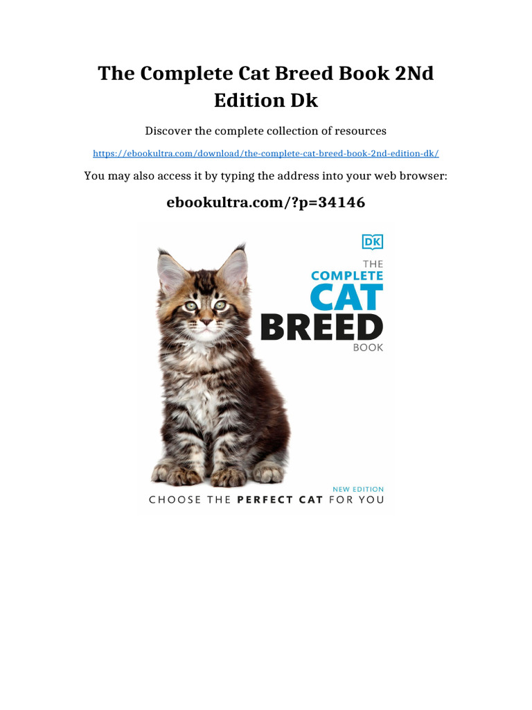 The Complete Cat Breed Book 2nd Edition Dk Ready to Read | PDF ...