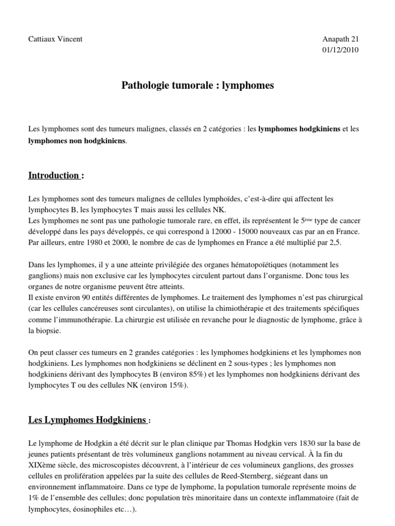 Anapath 21 | PDF | Lymphome | Cancer