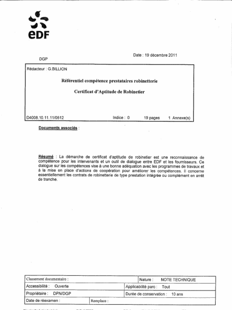 529 Car Robinetterie Edf Ref | PDF