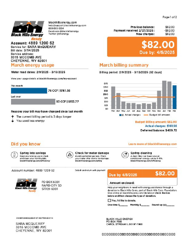 Budget Billing Bill Overview | PDF