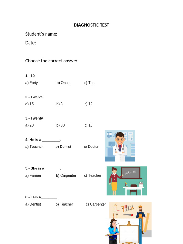 Diagnostic English Test | PDF