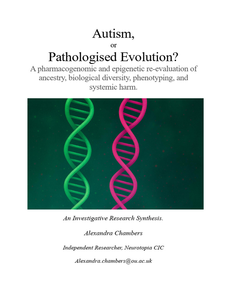 Autism Pathologised Evolution 2025 ChambersA | PDF | Autism | Mitochondrion