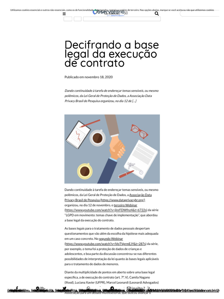 Decifrando A Base Legal Da Execução de Contrato | PDF | Terceirização ...