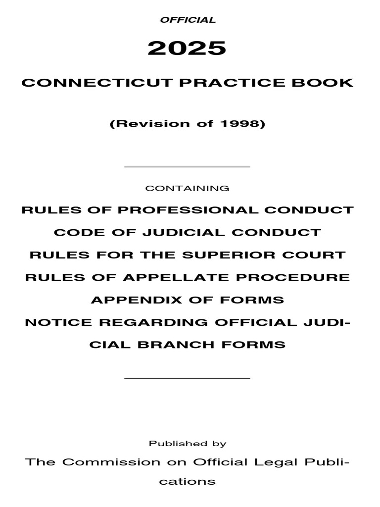 Connecticut Practice Book 2025 | PDF | Appeal | Lawyer