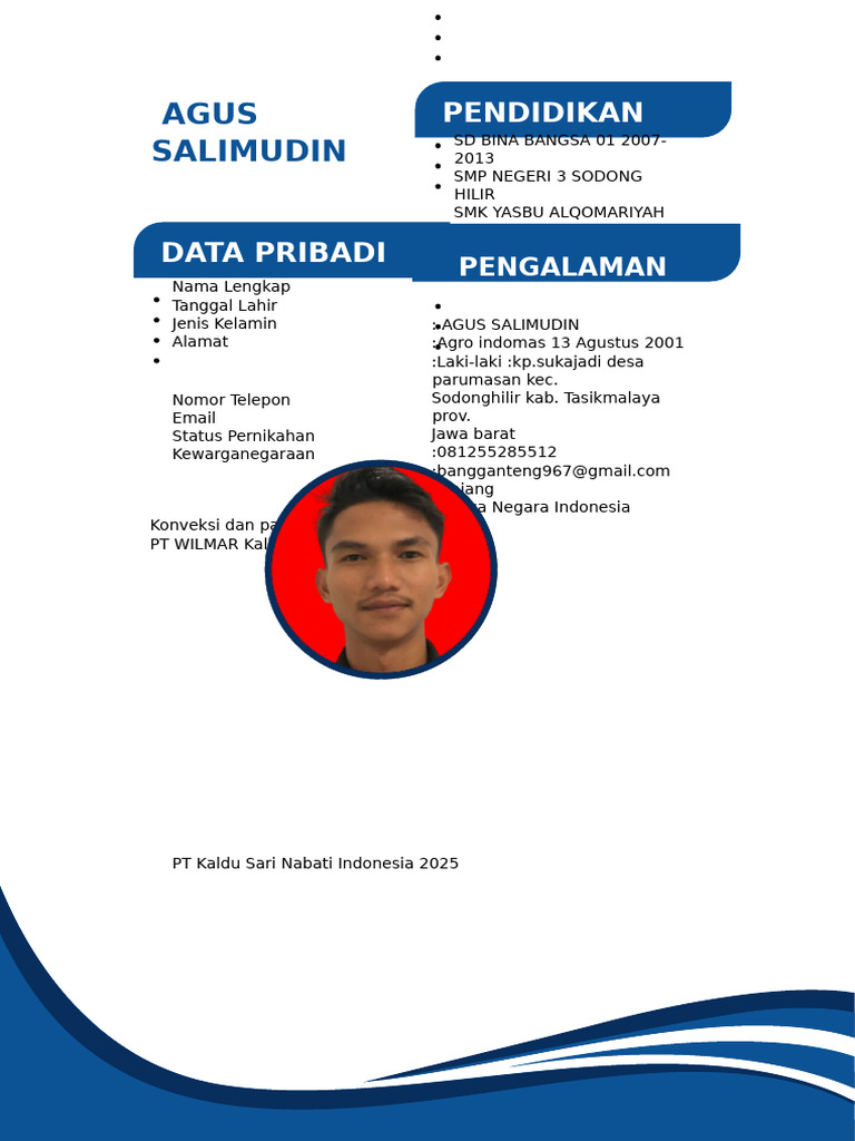 Persyaratan Lamaran Kerja | PDF
