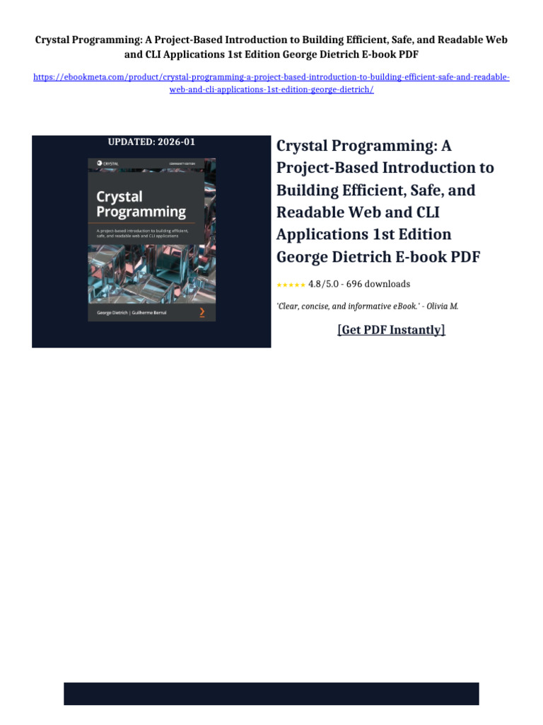 Crystal Programming: A Project-Based Introduction to Building Efficient ...