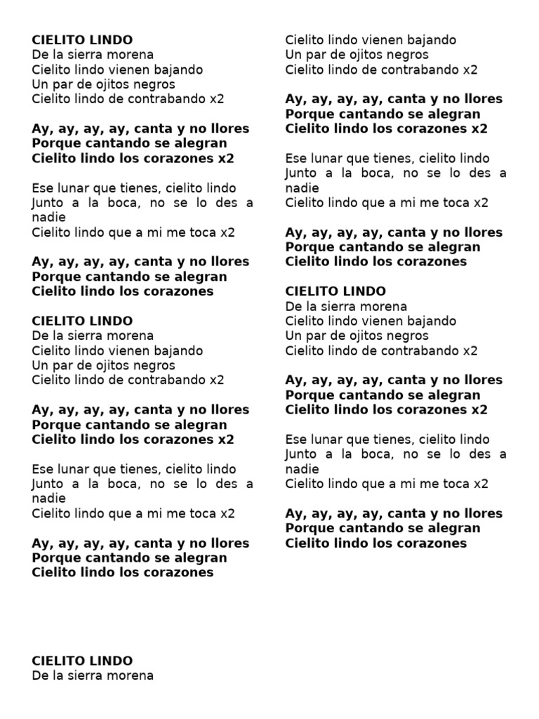 Cielito Lindo | PDF