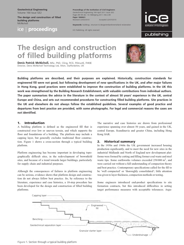 The Design and Construction of Filled Building Platforms (Engineered LL ...