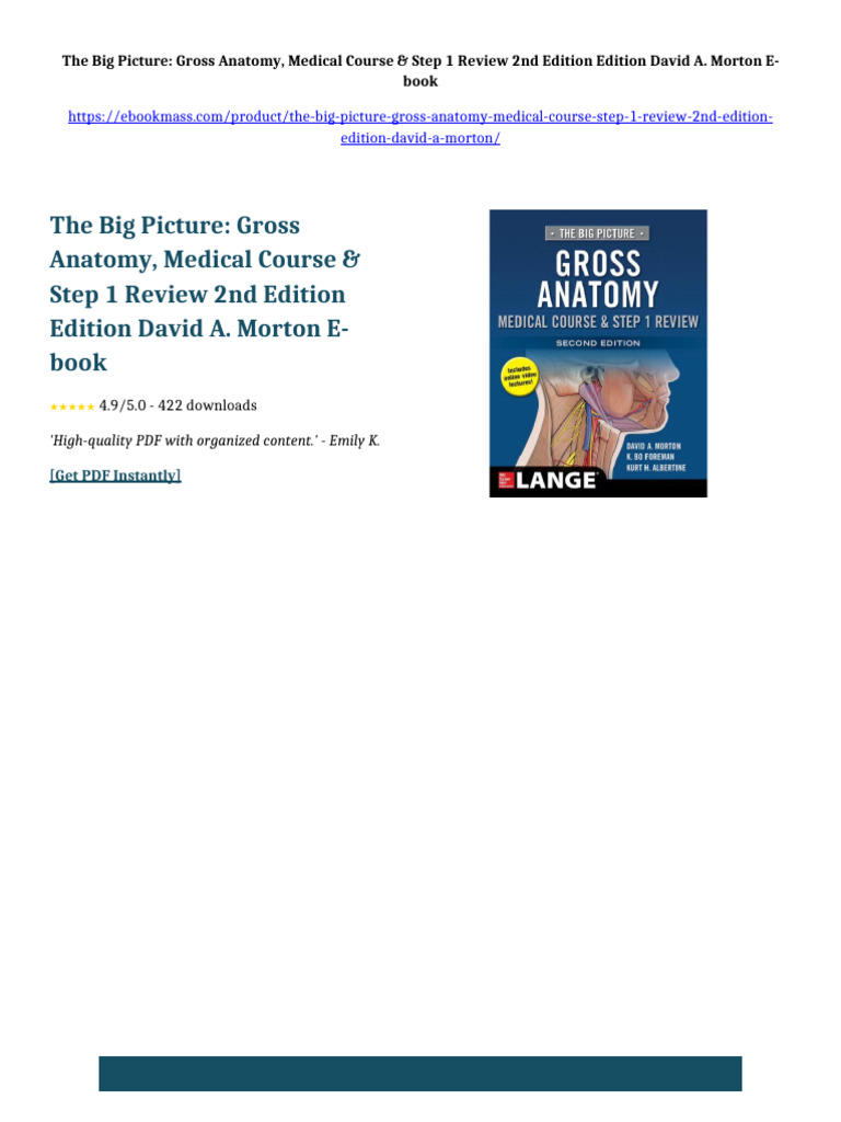 The Big Picture: Gross Anatomy, Medical Course & Step 1 Review 2nd ...