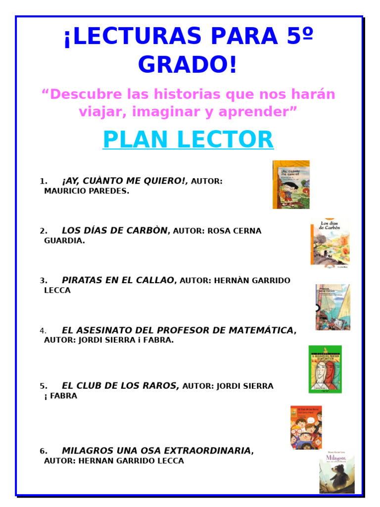 Lecturas para 5º Grado | PDF