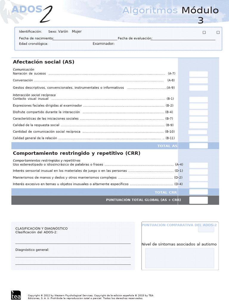 Algoritmo Módulo 3 (Limpio) | PDF | Autismo | Ciencias del comportamiento