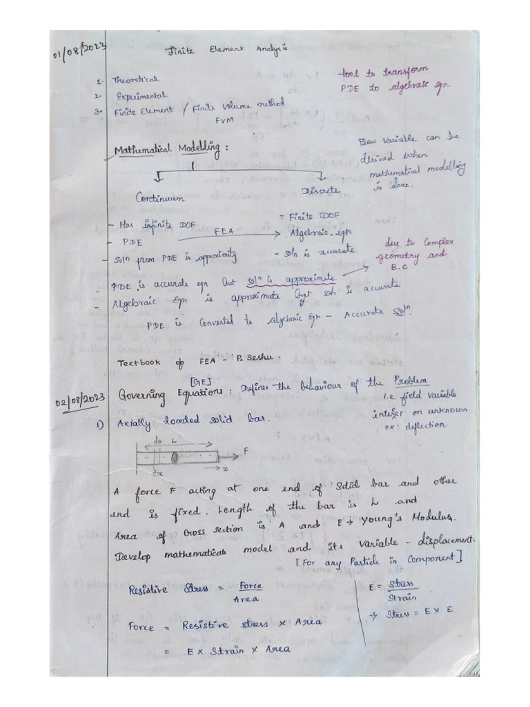 FEA Full Notes | PDF