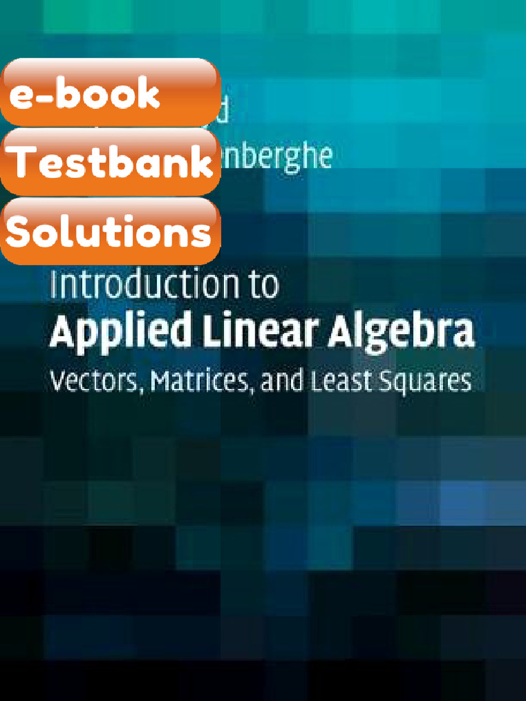 Testbank Introduction to Applied Linear Algebra 1st by Boyd Download ...